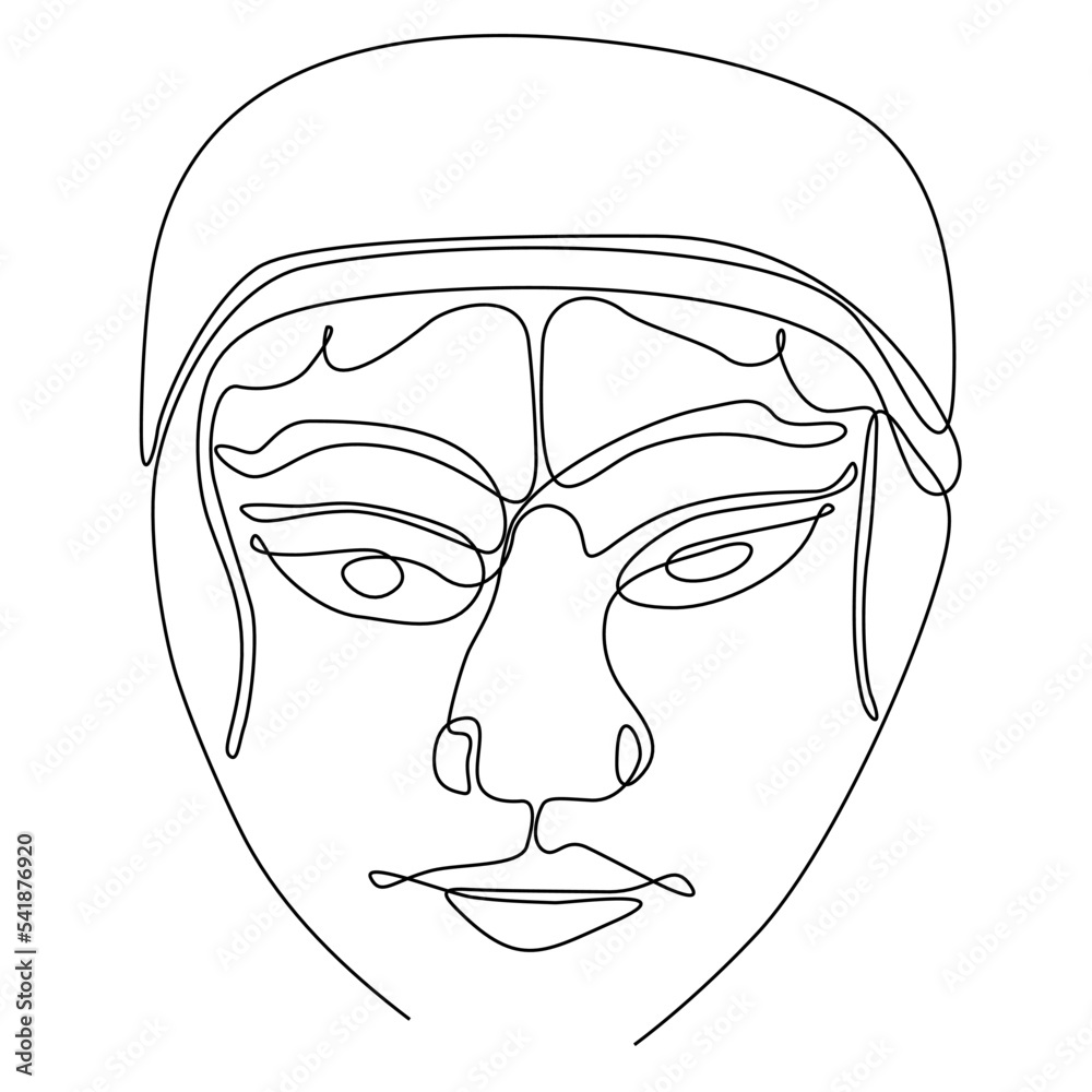 mask theater tragedy and humor oneline continuous line art Stock ベクター ...