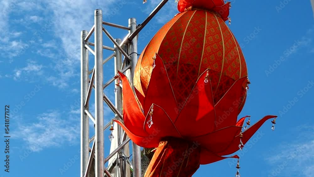 Thai northern lantern in Wat Hariphunchai Lumphun province Thailand ...