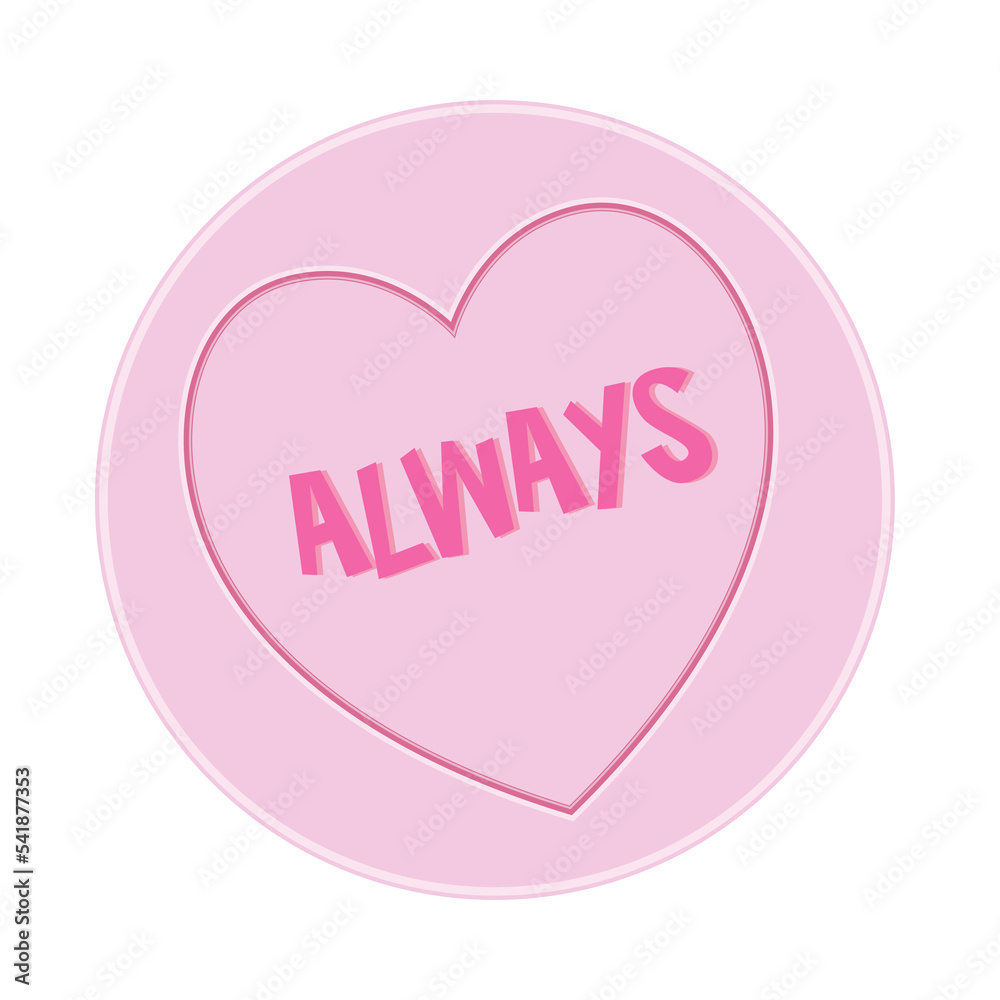 Love heart Sweet Candy - Always Message PNG Illustration with ...