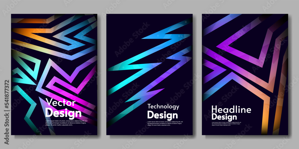 Vector illustration. Amazing gradient colors. Headline design for ...