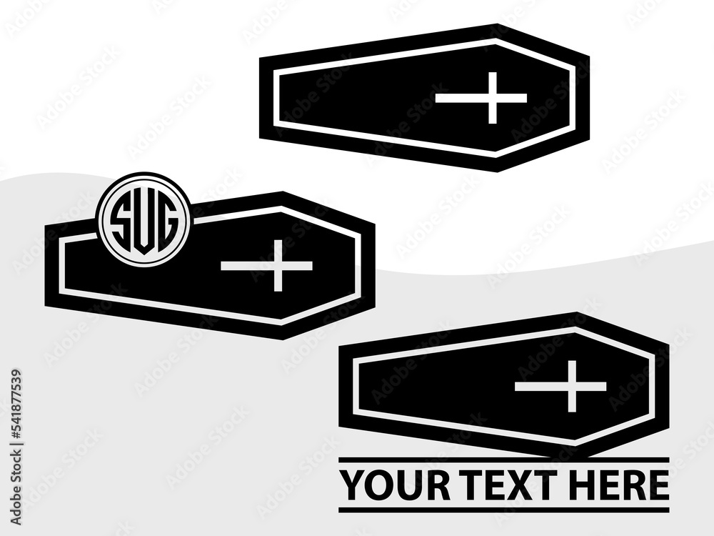 Coffin SVG, Coffin Monogram, Coffin Silhouette, Tomb Svg, Death Svg ...