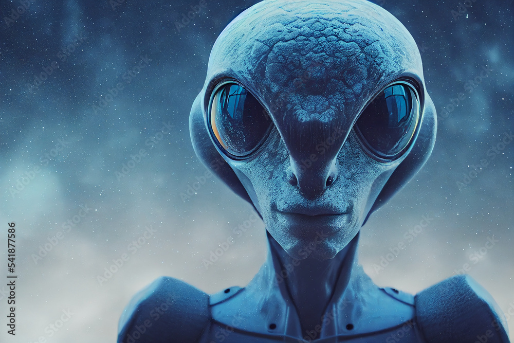 Alien martian extraterrestrial. Generative AI Stock Illustration ...