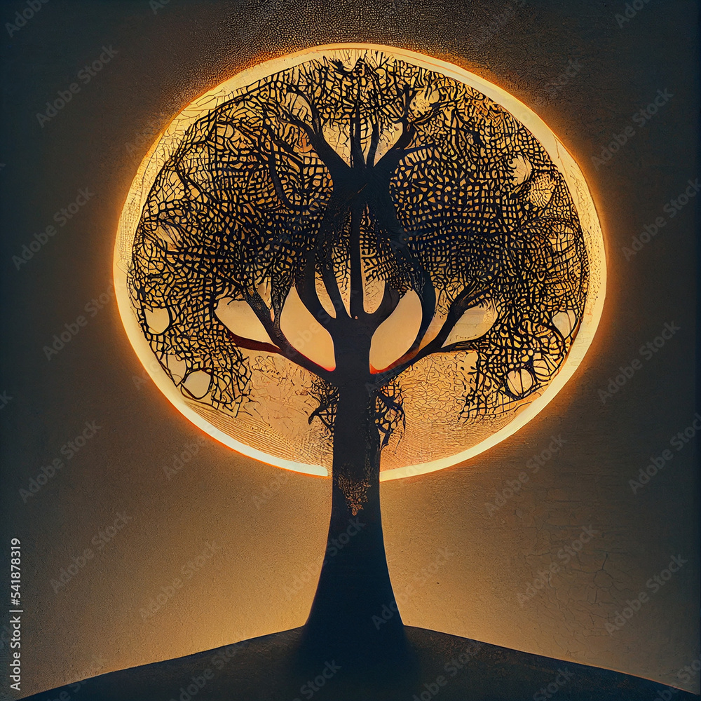 Stylized tree of life, made by AI Stock Illustration | Adobe Stock