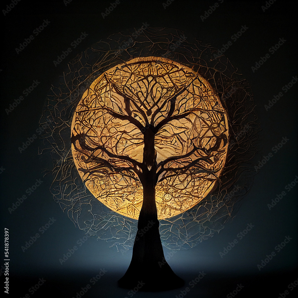 Stylized tree of life, made by AI Stock Illustration | Adobe Stock