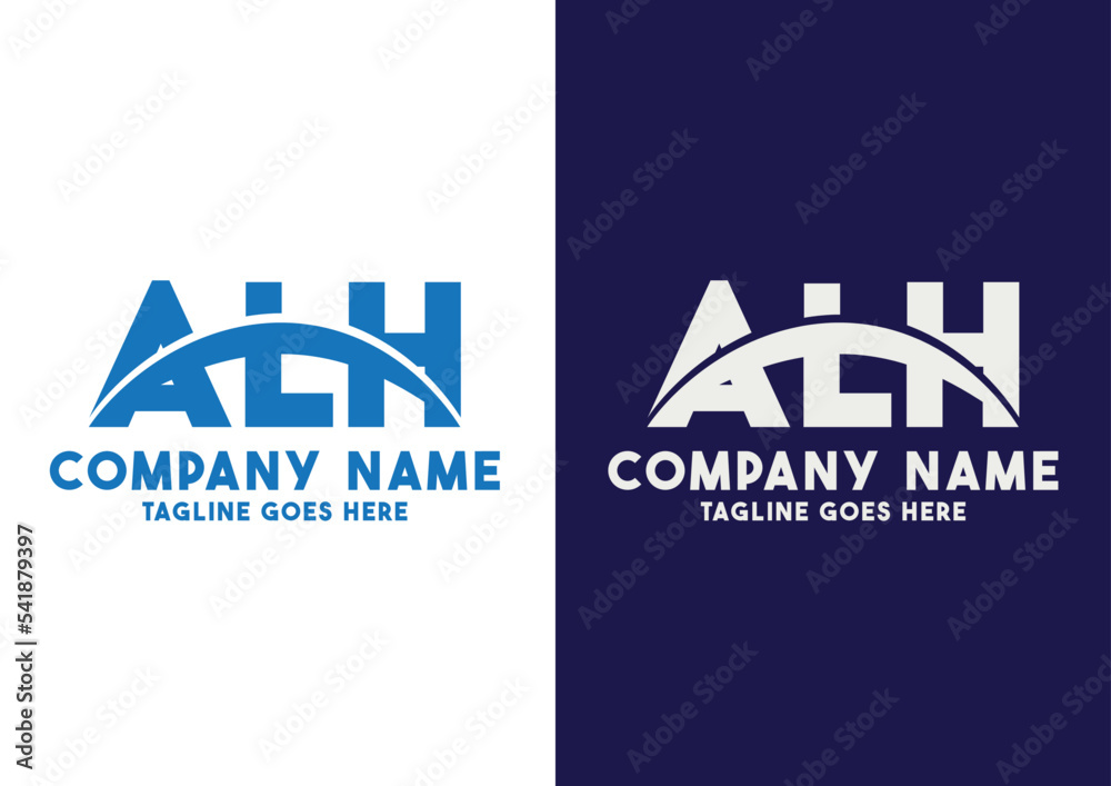 Letter ALH logo design vector template, ALH logo Stock Vector | Adobe Stock