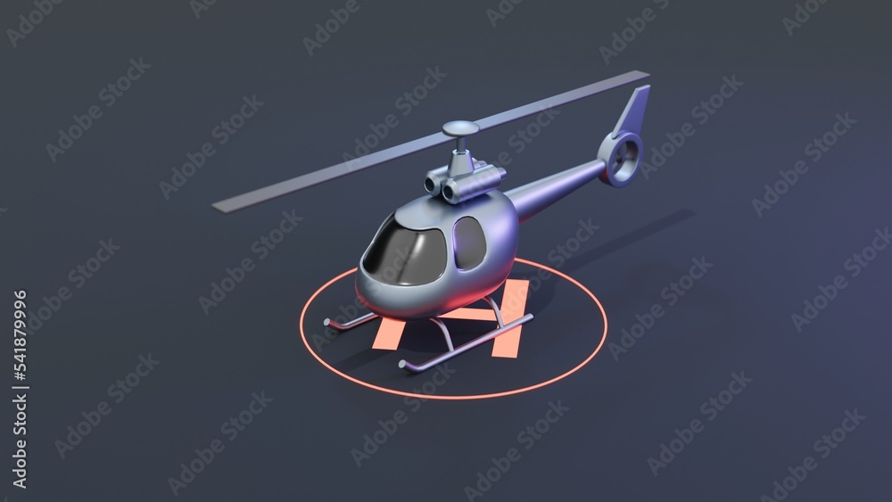 low poly Helicopter 3d rendering Stock-Illustration | Adobe Stock