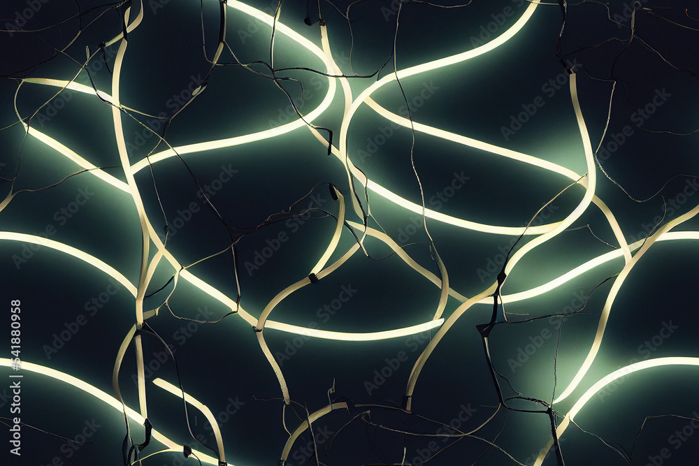 Neon wires Stock Illustration | Adobe Stock