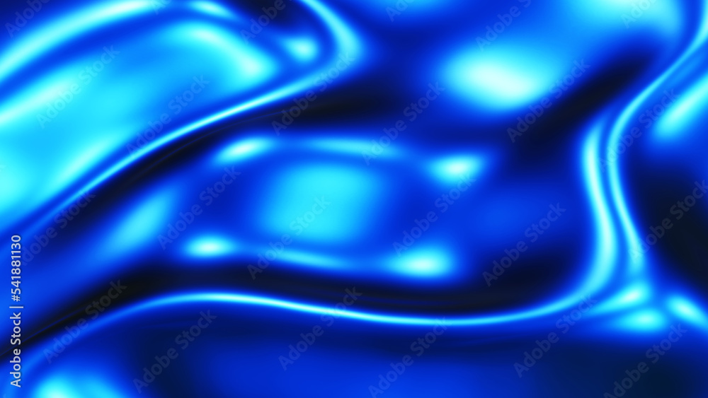 Blue waves background, liquid metallic wavy wallpaper design Stock ...