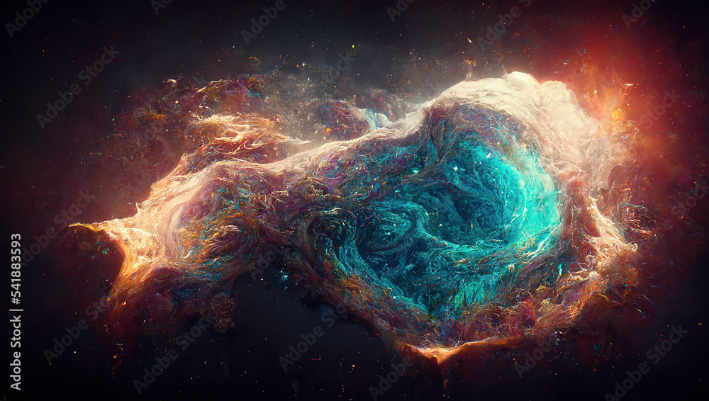 Sky abstract nebula. AI render. Stock Illustration | Adobe Stock