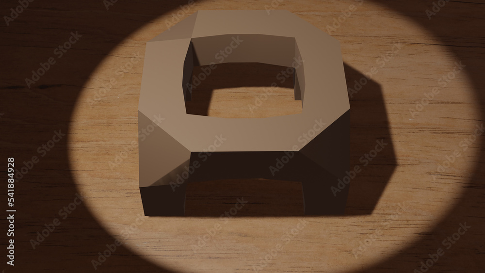 3d rendering wooden box with a hole Stock Illustration | Adobe Stock