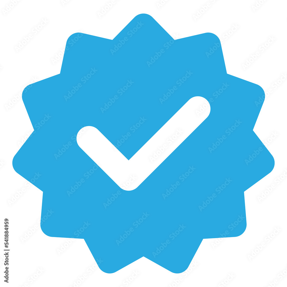 blue verified icon check mark badge Stock Illustration | Adobe Stock