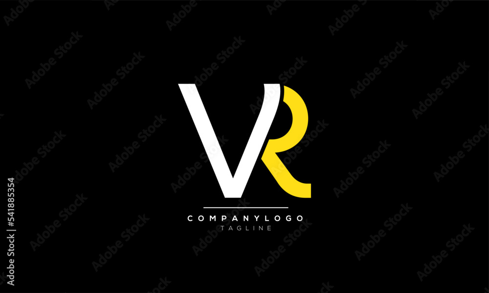 Alphabet letters Initials Monogram logo VR,VR INITIAL,VR letter Stock ...