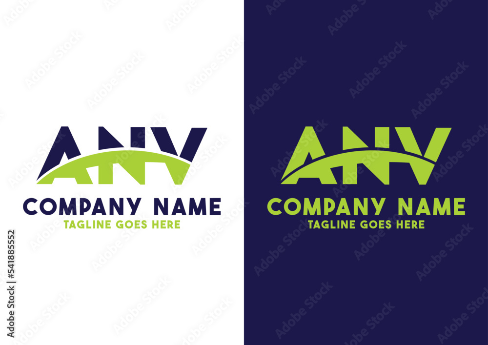 Letter ANV logo design vector template, ANV logo Stock Vector | Adobe Stock