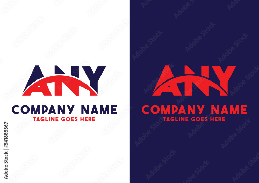 Letter ANY logo design vector template, ANY logo Stock Vector | Adobe Stock
