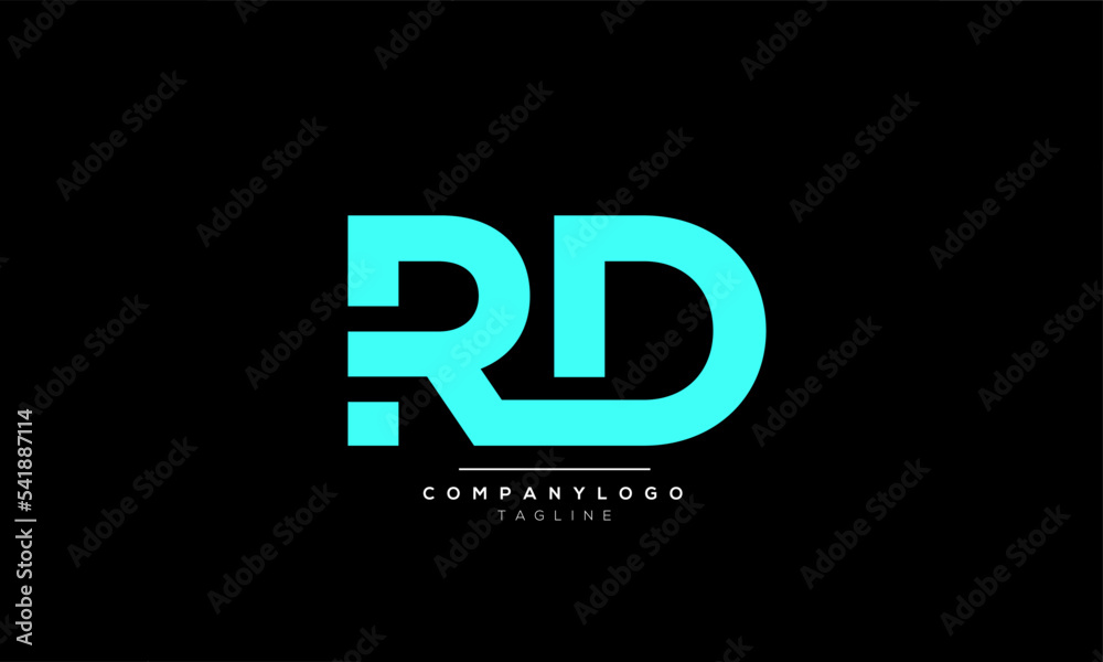 Alphabet letters Initials Monogram logo RD, RD INITIAL, RD letter Stock ...