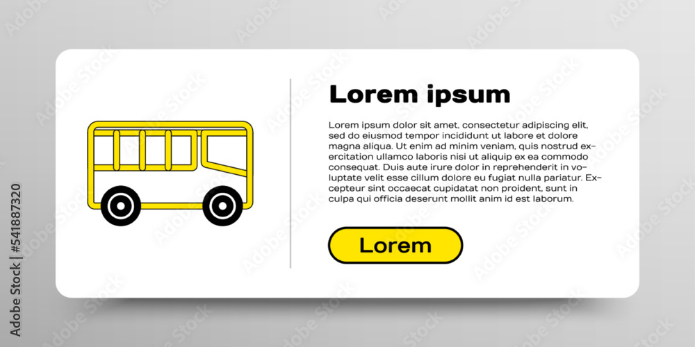 Line Bus icon isolated on white background. Transportation concept. Bus ...