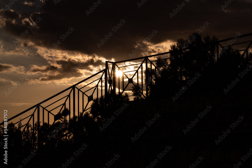 bridge at sunset Stock Photo | Adobe Stock