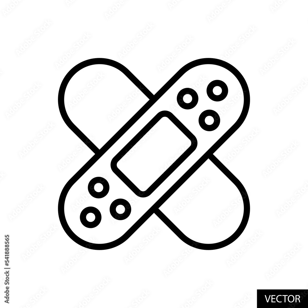 Bandage vector icon in line style design for website design, app, UI ...