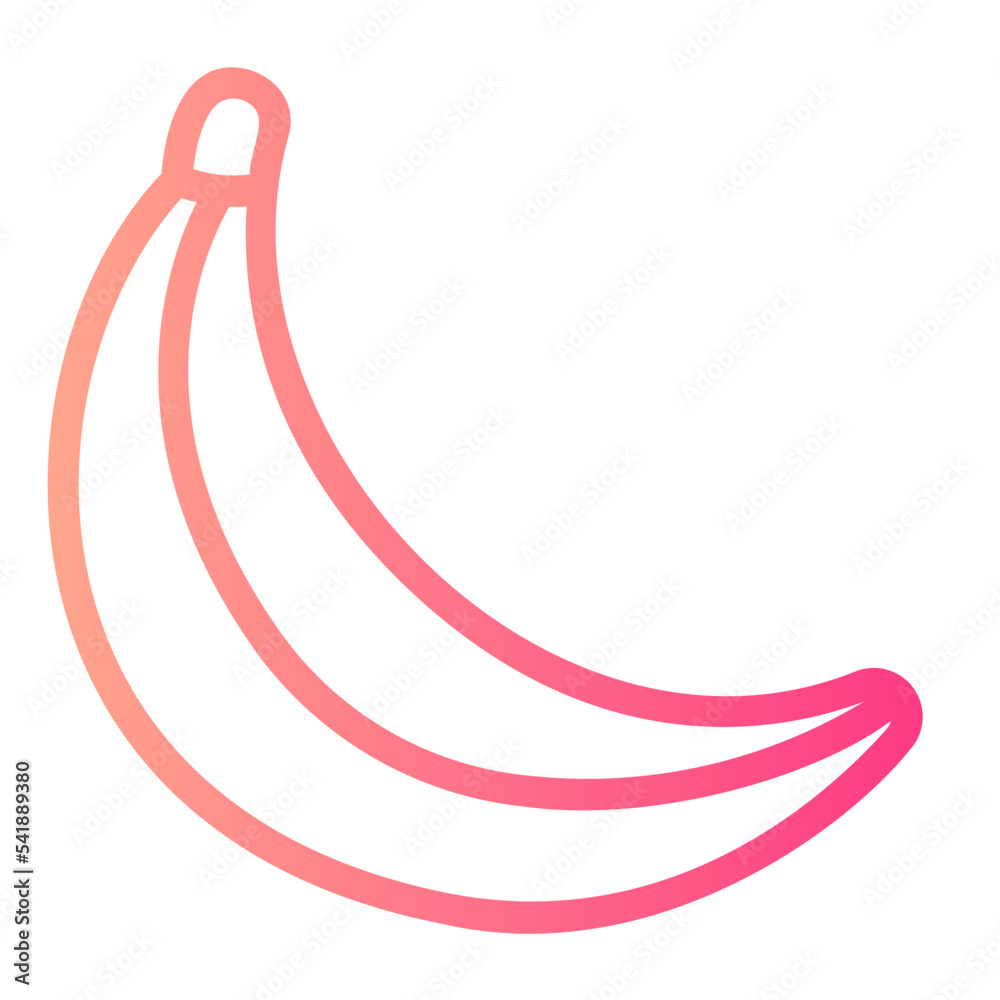 Vecteur Stock banana gradient icon | Adobe Stock