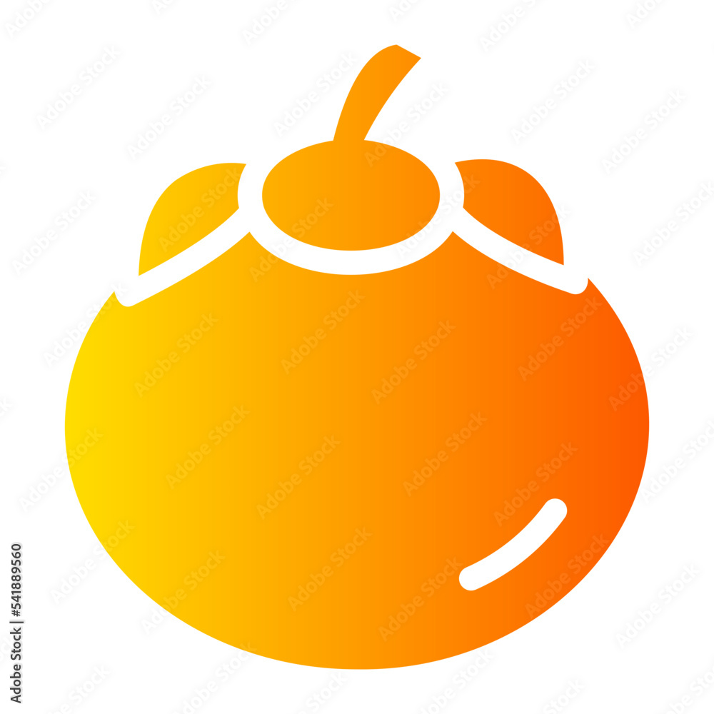mangosteen gradient icon Stock Vector | Adobe Stock
