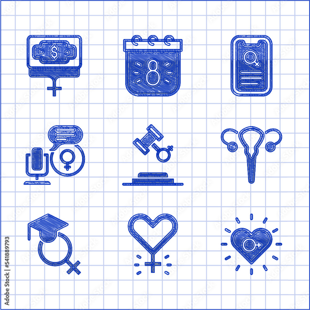 Set Female rights, Feminism, reproductive system, Teacher, Microphone ...