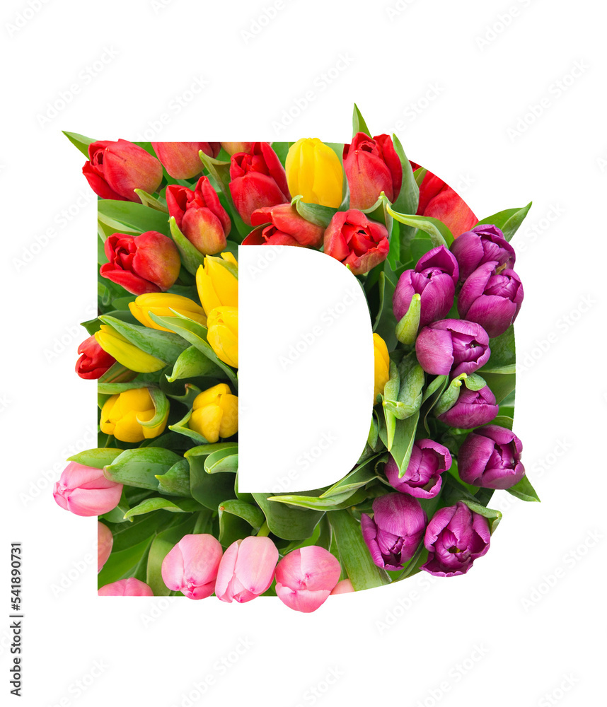 PNG Floral lettering Alphabet D flower head transparent background ...