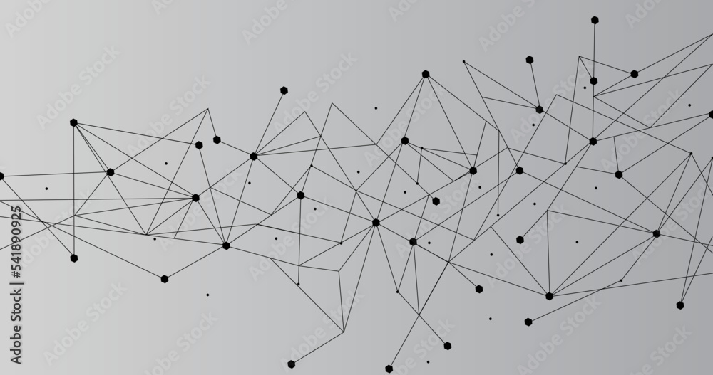 Black network. Abstract connection on grey background. Network ...