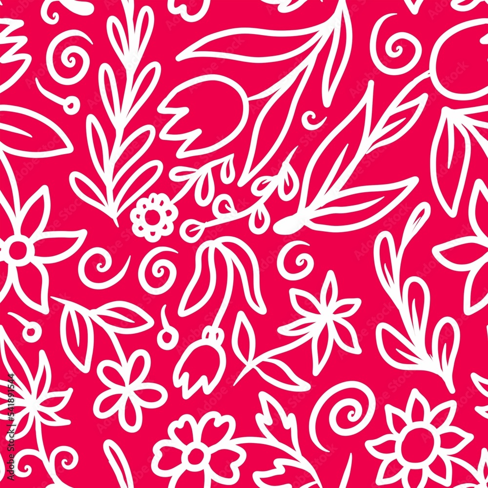 seamless floral pattern pink and white abstract pattern background ...