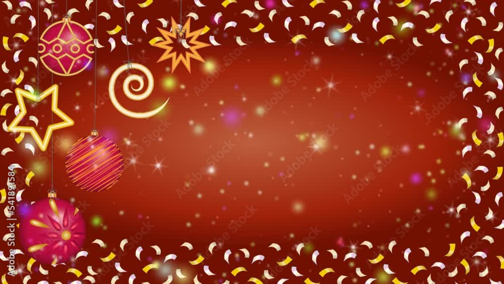 beautiful Christmas video with beautiful Christmas toys on a shiny ...