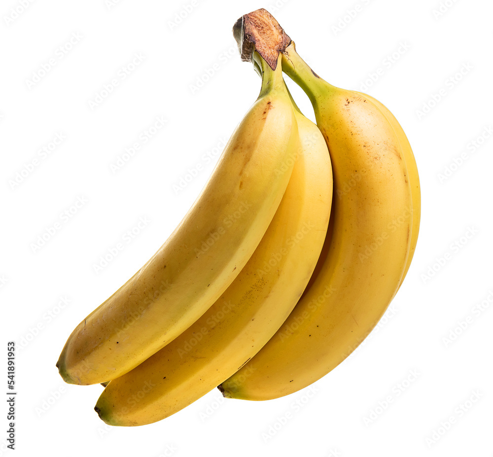 Bananas. A bunch of ripe bananas on a white background. Isolate Stock ...