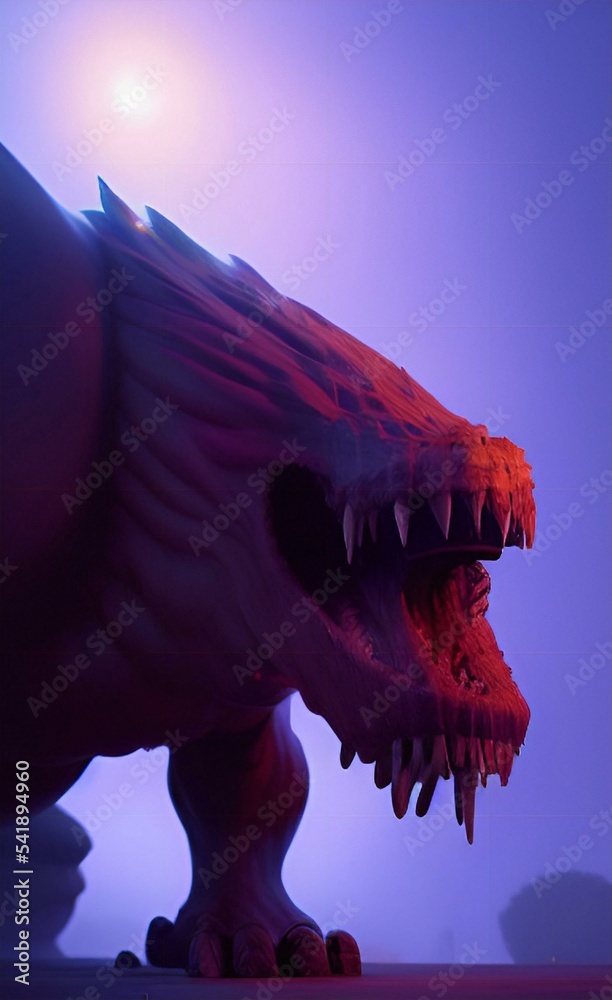 Drawing of the big monster Stock Illustration | Adobe Stock