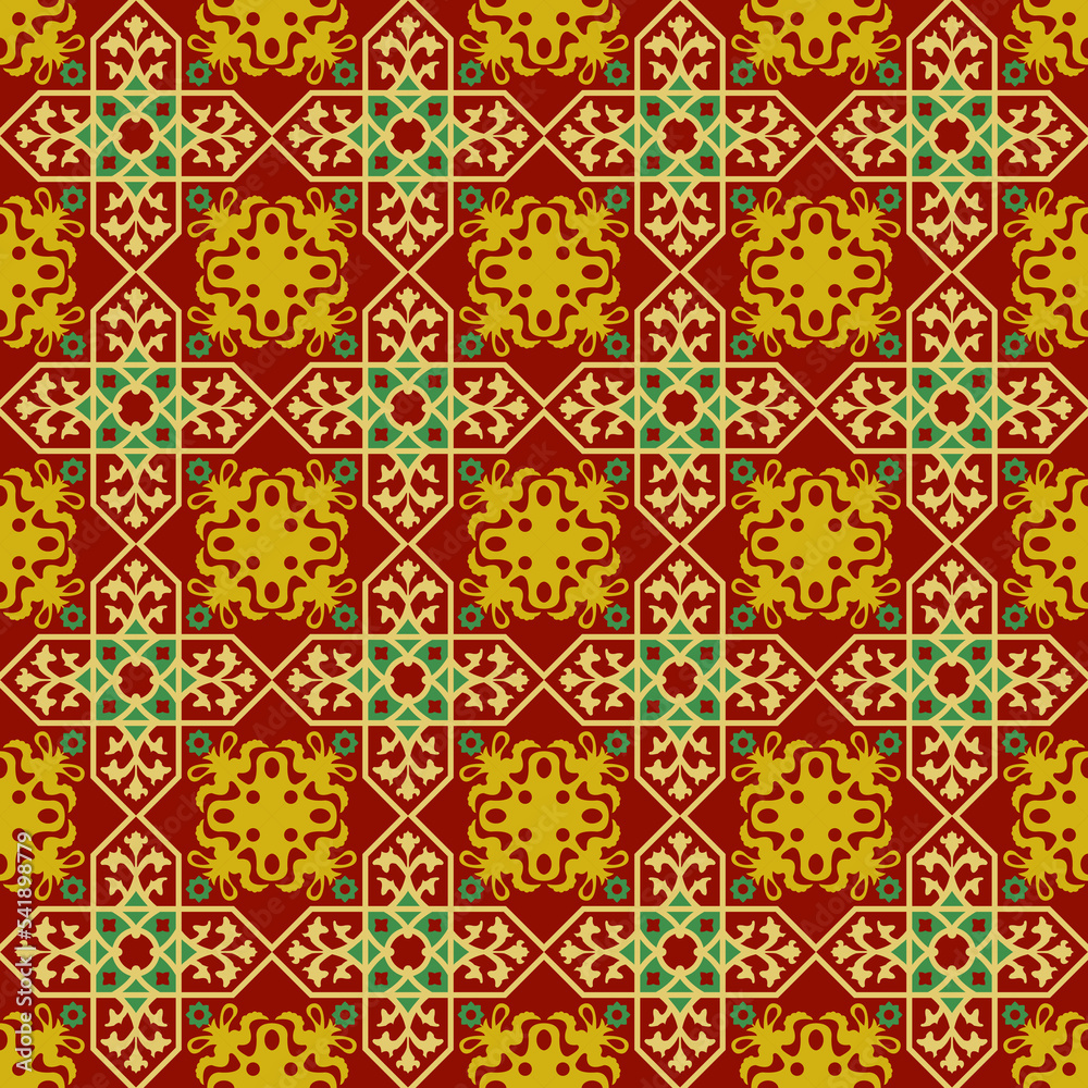 Seamless background image of red cross flower pattern. Stock ...