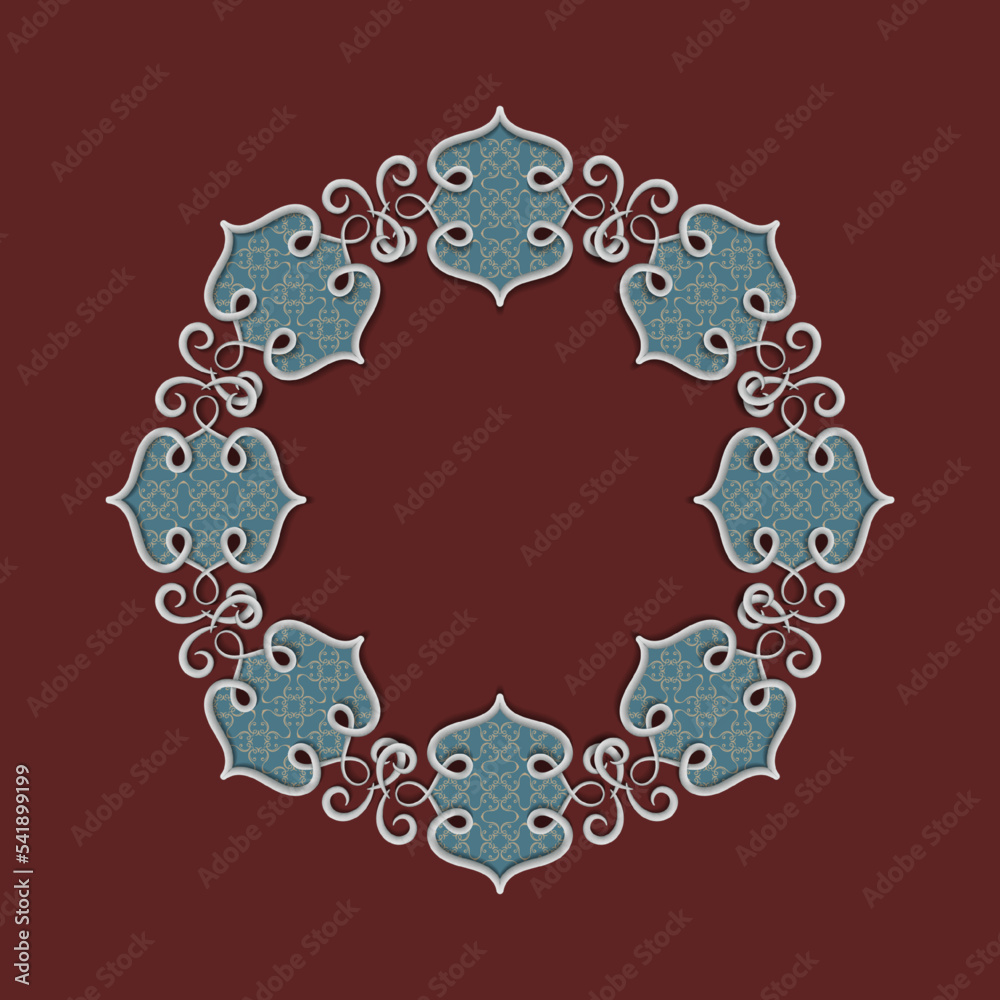 3d round ornament, vector design Stock Vector | Adobe Stock