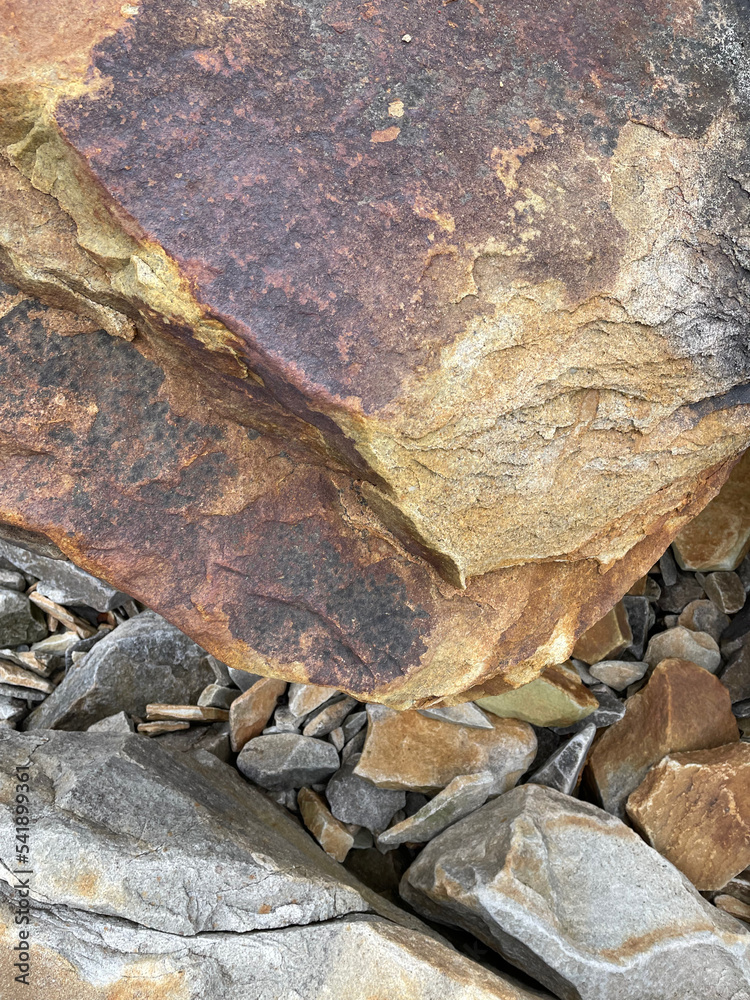 Stone rock boulder texture seaside landscape northern nature Stock ...