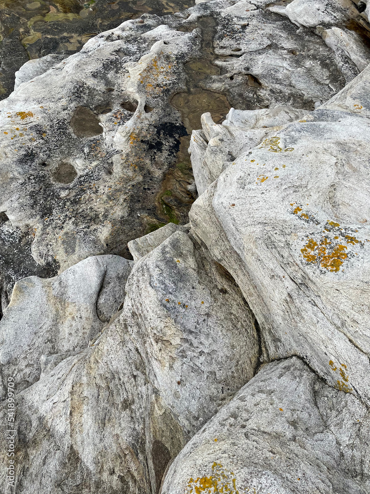 Stone rock boulder texture seaside landscape northern nature Stock ...