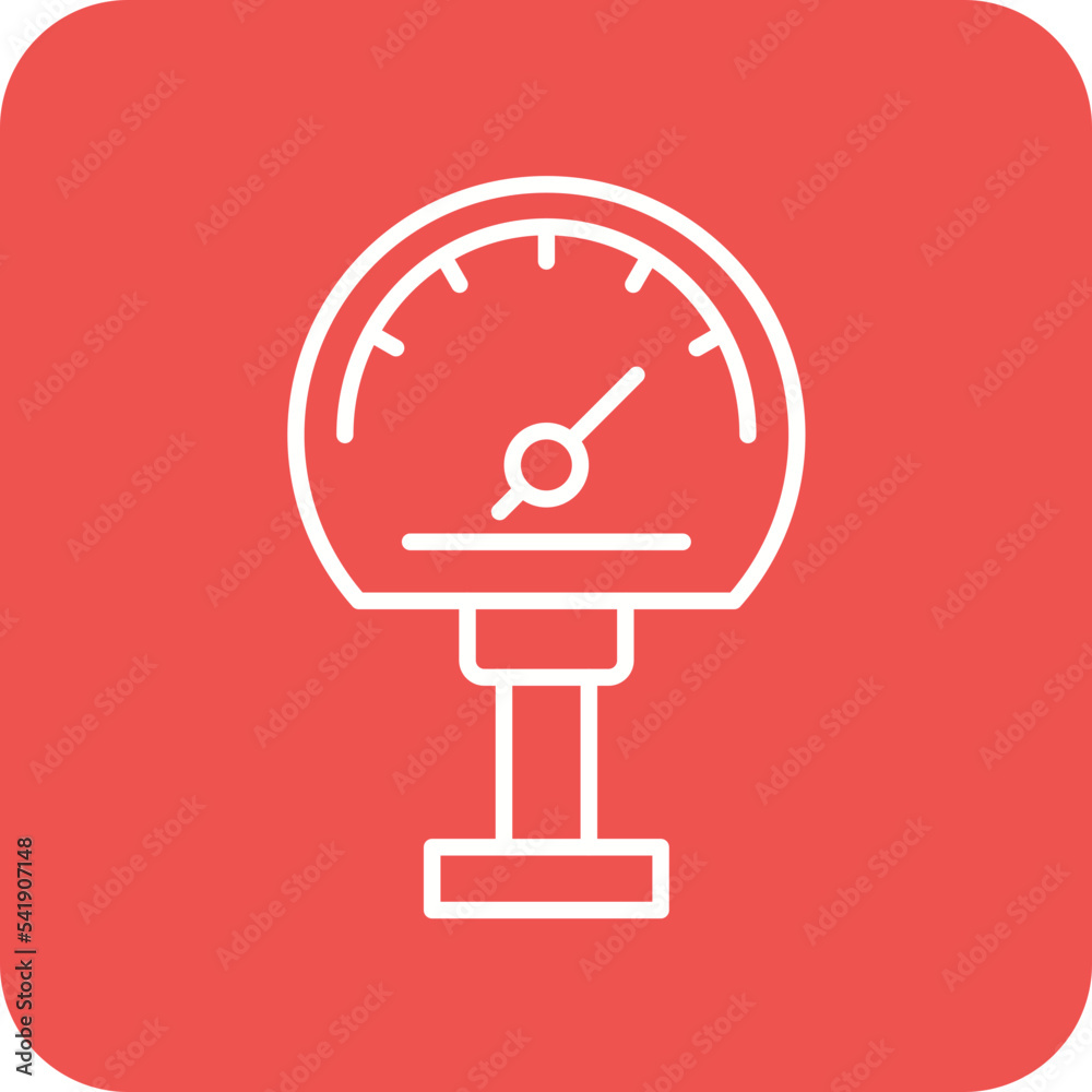 Gauge Line Round Corner Background Icon Stock Vector | Adobe Stock
