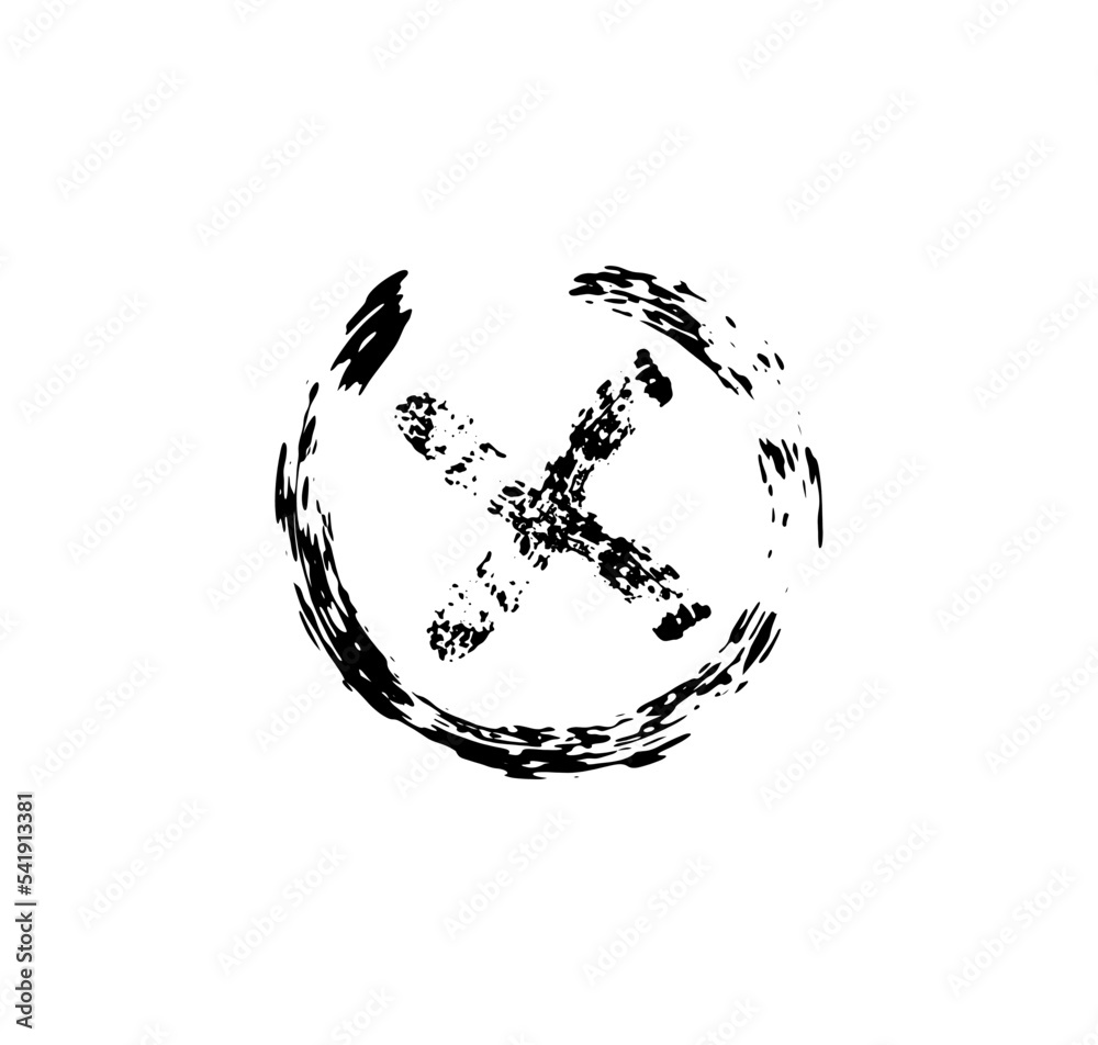 Checkbox. Check signs V X. Chalk and brush checkmarks set. Vector set ...