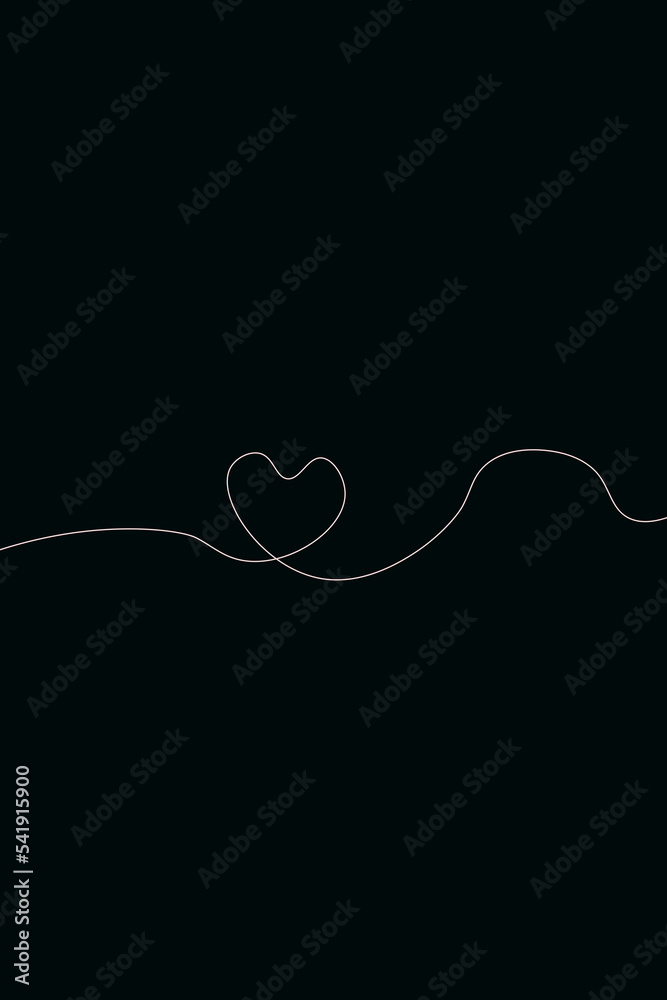 blank empty background with thin line heart Stock Illustration | Adobe ...