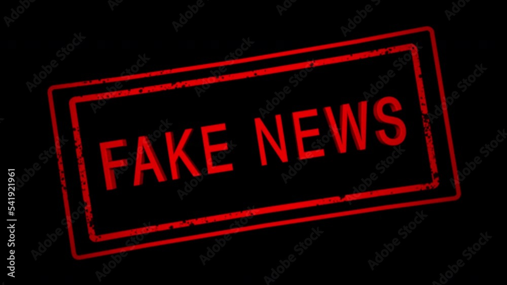 Fake news 3d text stamp zoom isolated by the alpha channel(transparent ...