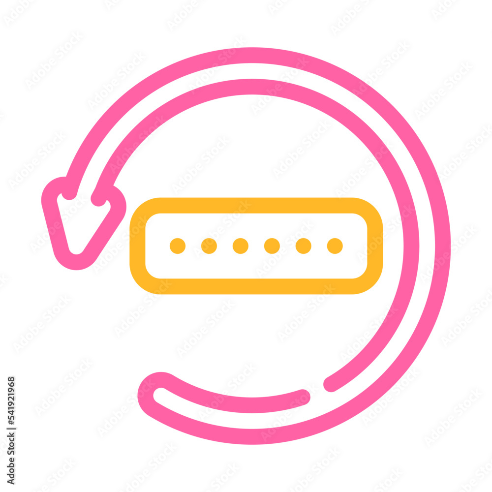 reset password color icon vector. reset password sign. isolated symbol ...