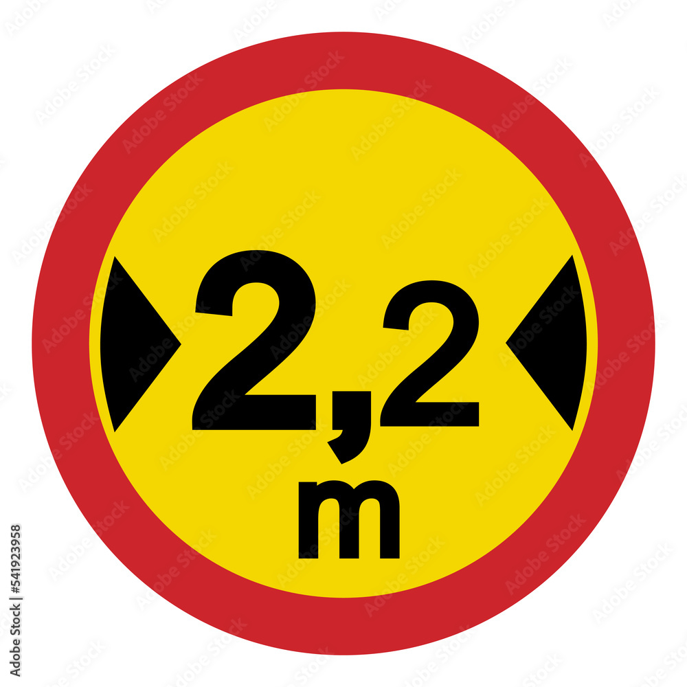 Prohibited road signs. Overall width limit. Traffic signs. Stock Vector ...