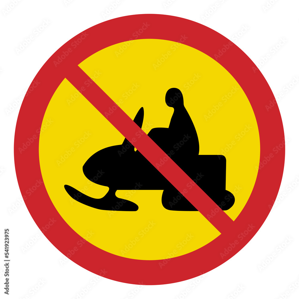 Prohibited road signs. Off-road vehicles prohibited. Traffic signs ...