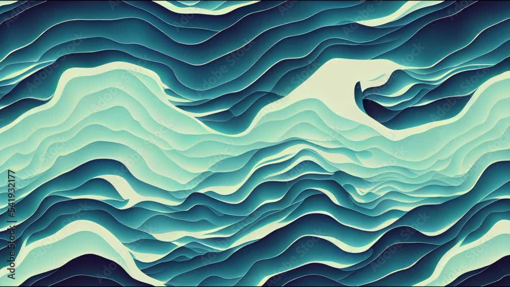 Wave line animation. Seamless wavy texture. Background of water, sea ...