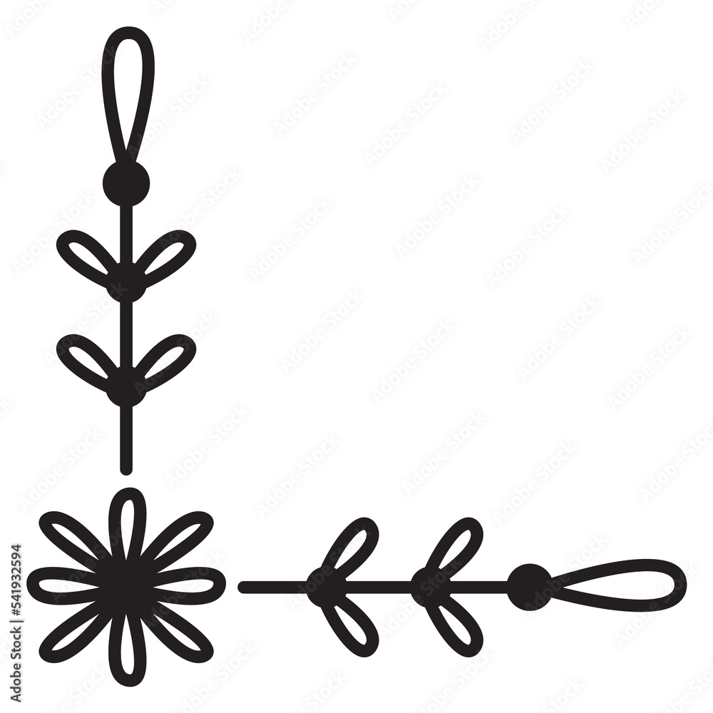 Cute decorative corner frame. Ornamental border element Stock ...