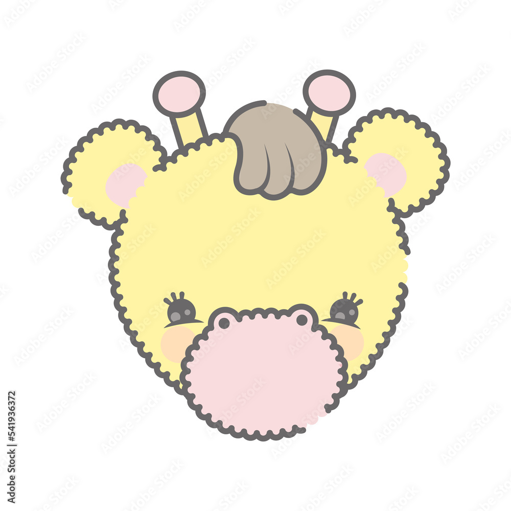cartoon giraffe face Stock Illustration | Adobe Stock