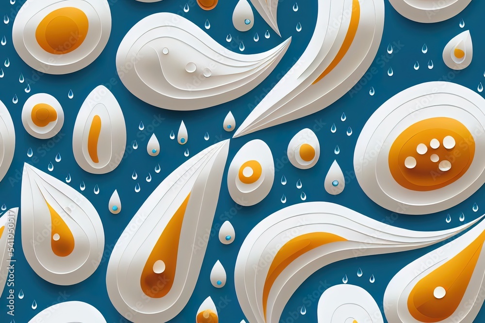 2d illustrated image of Water Drops for logotype, package, tissue ...