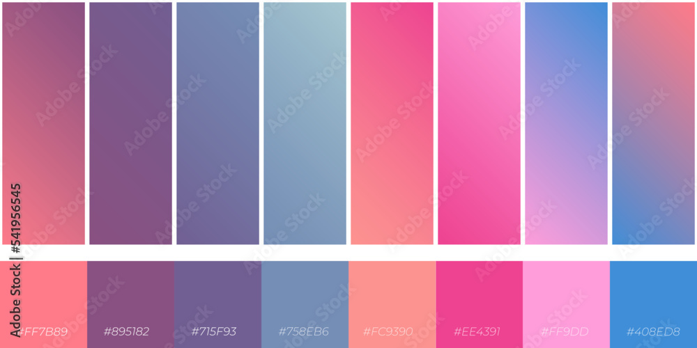 Stylish neon colors gradient set color pick Pastel pallete set. Trendy ...