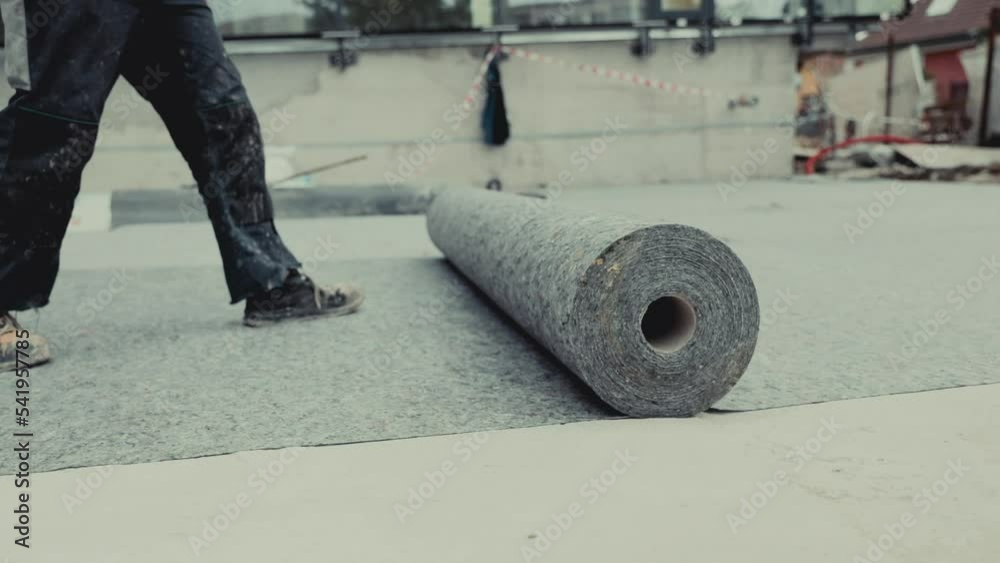 Waterproofing and insulation at construction site, waterproofing ...