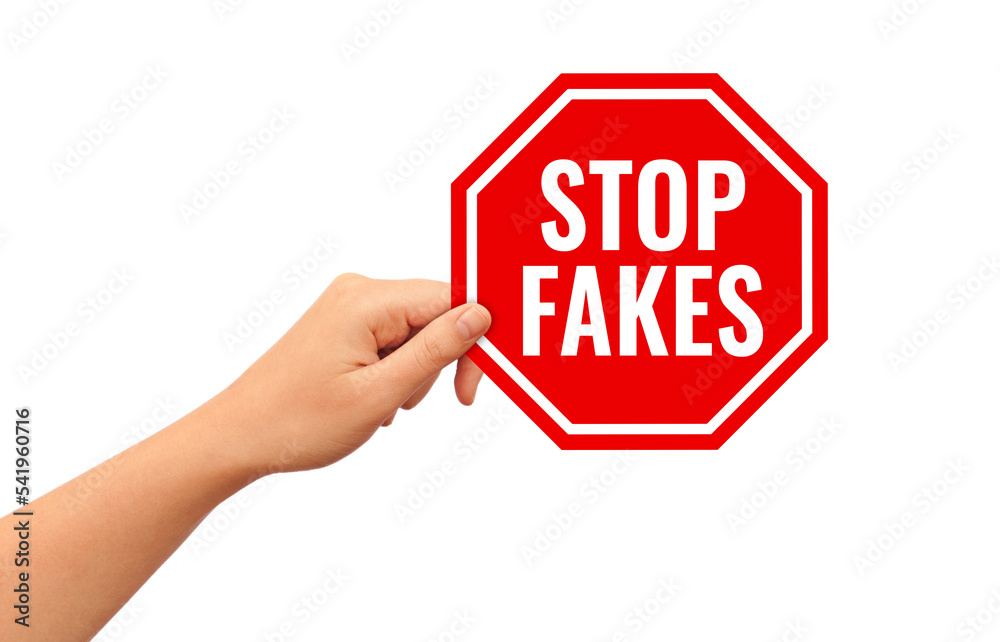 Stop fakes sign Stock Photo | Adobe Stock