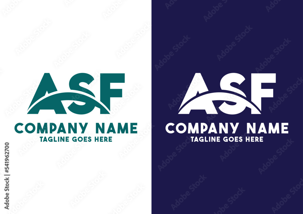 Letter ASF logo design vector template, ASF logo Stock Vector | Adobe Stock